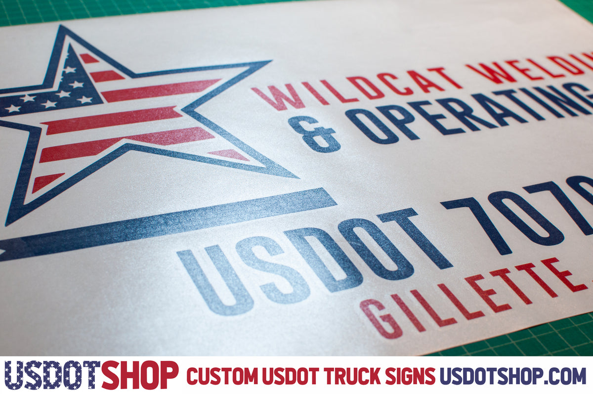 Custom USDOT Number Sticker Decal Lettering Signs for US DOT Truck Com ...