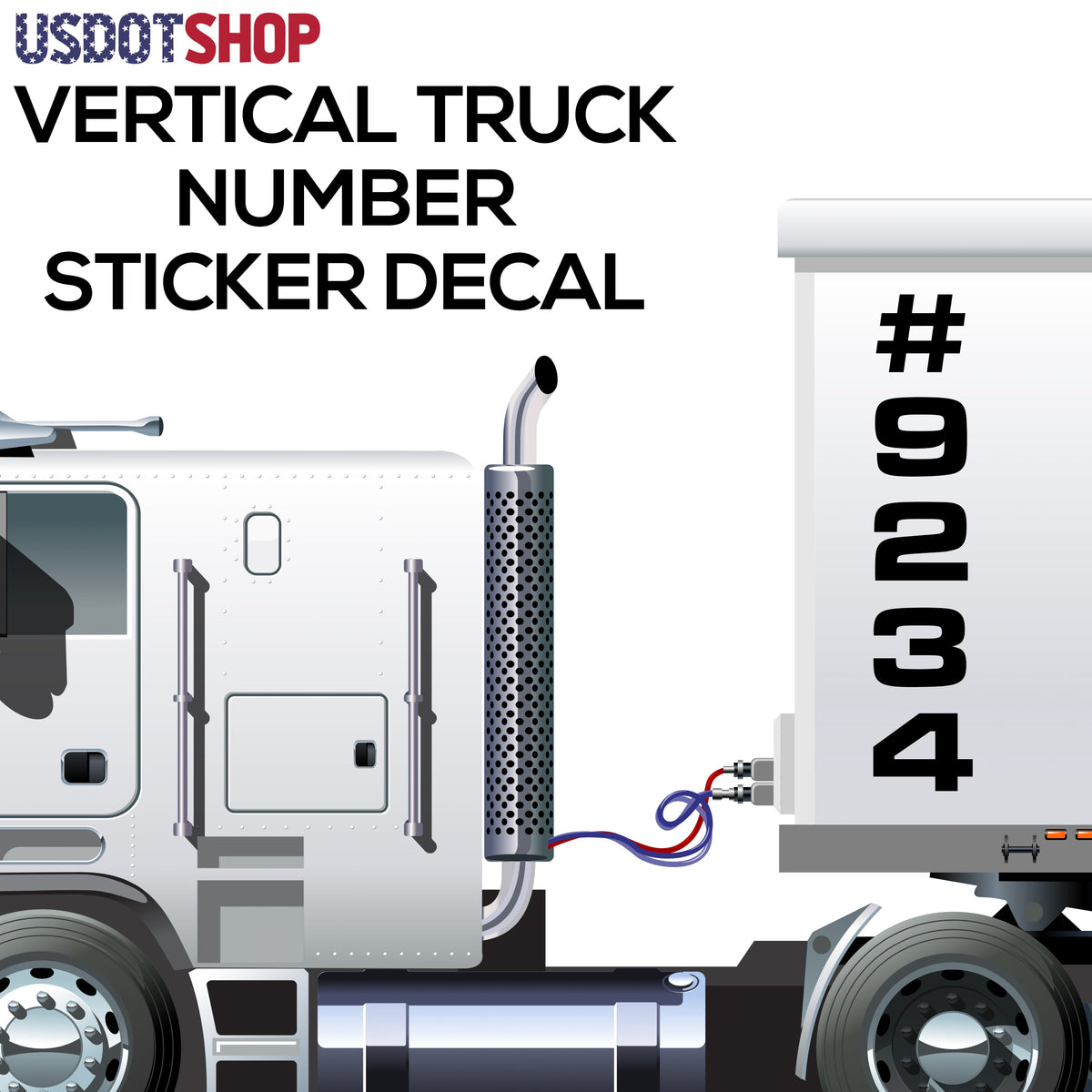 Truck Required Number Decals – USDOT SHOP